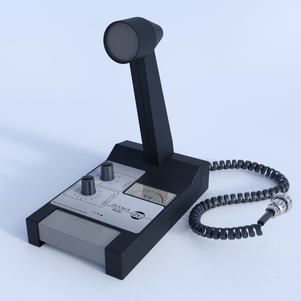 Zetagi MB5 plus table mic 3D model | CGTrader