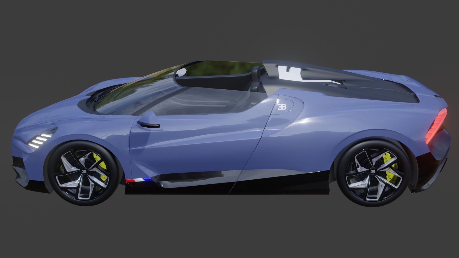 bugatti mistral light blue 2 3D model | CGTrader