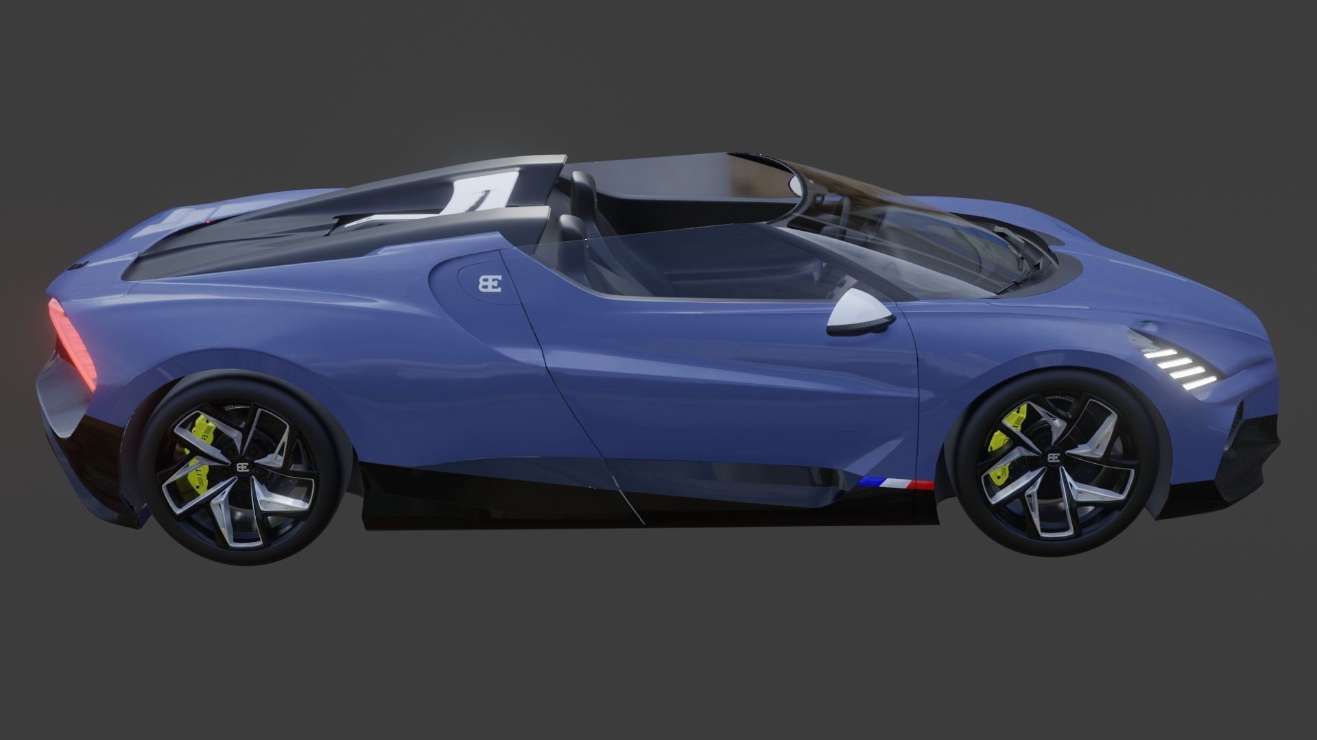 bugatti mistral light blue 2 3D model | CGTrader