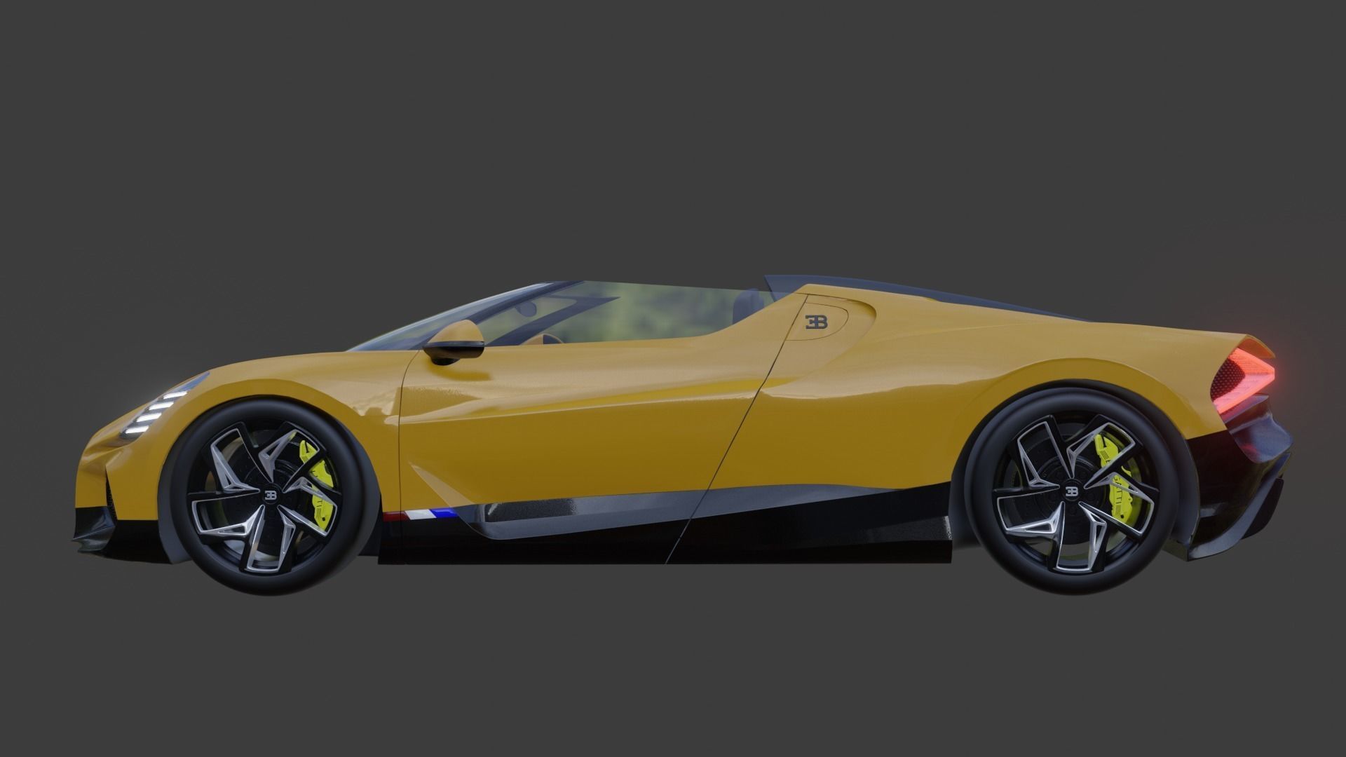 bugatti mistral orange 3D model | CGTrader