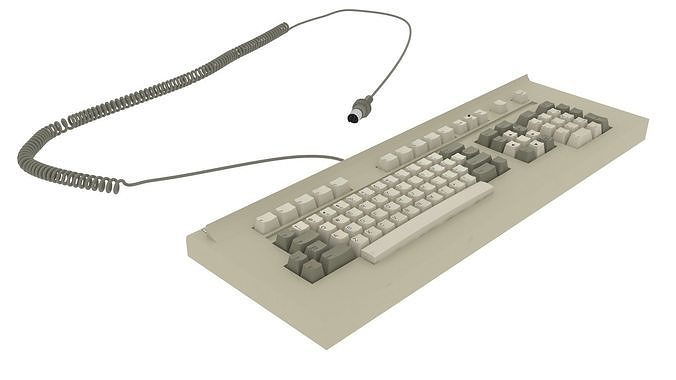 Retro Computer Keyboard 3D model | CGTrader