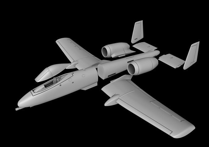 A10-A THUNDERBOLT-II Scale 1-72 Ready to Print STL FILES 3D model 3D ...