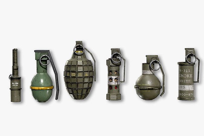 Grenades Pack 3D model | CGTrader
