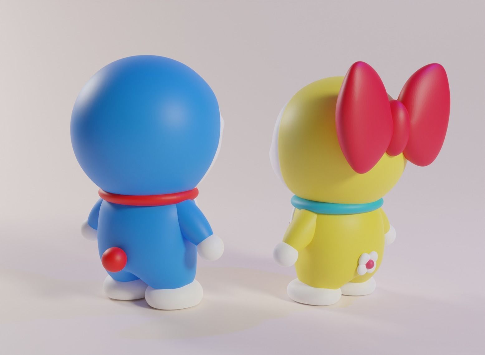 Doraemon and Dorami 3D model 3D printable | CGTrader