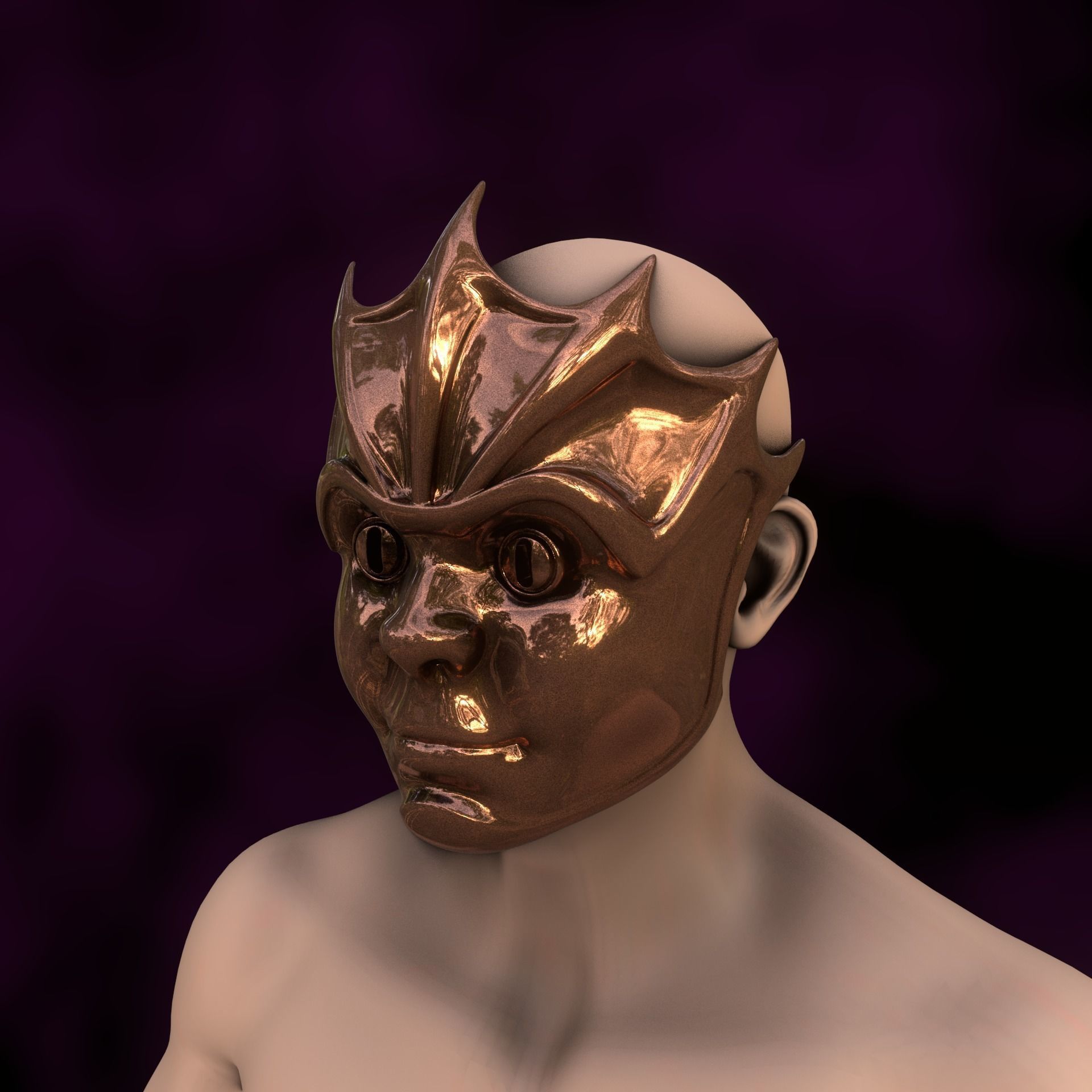 Devilfoil Merregon Mask Baldurs Gate 3 3D model 3D printable | CGTrader