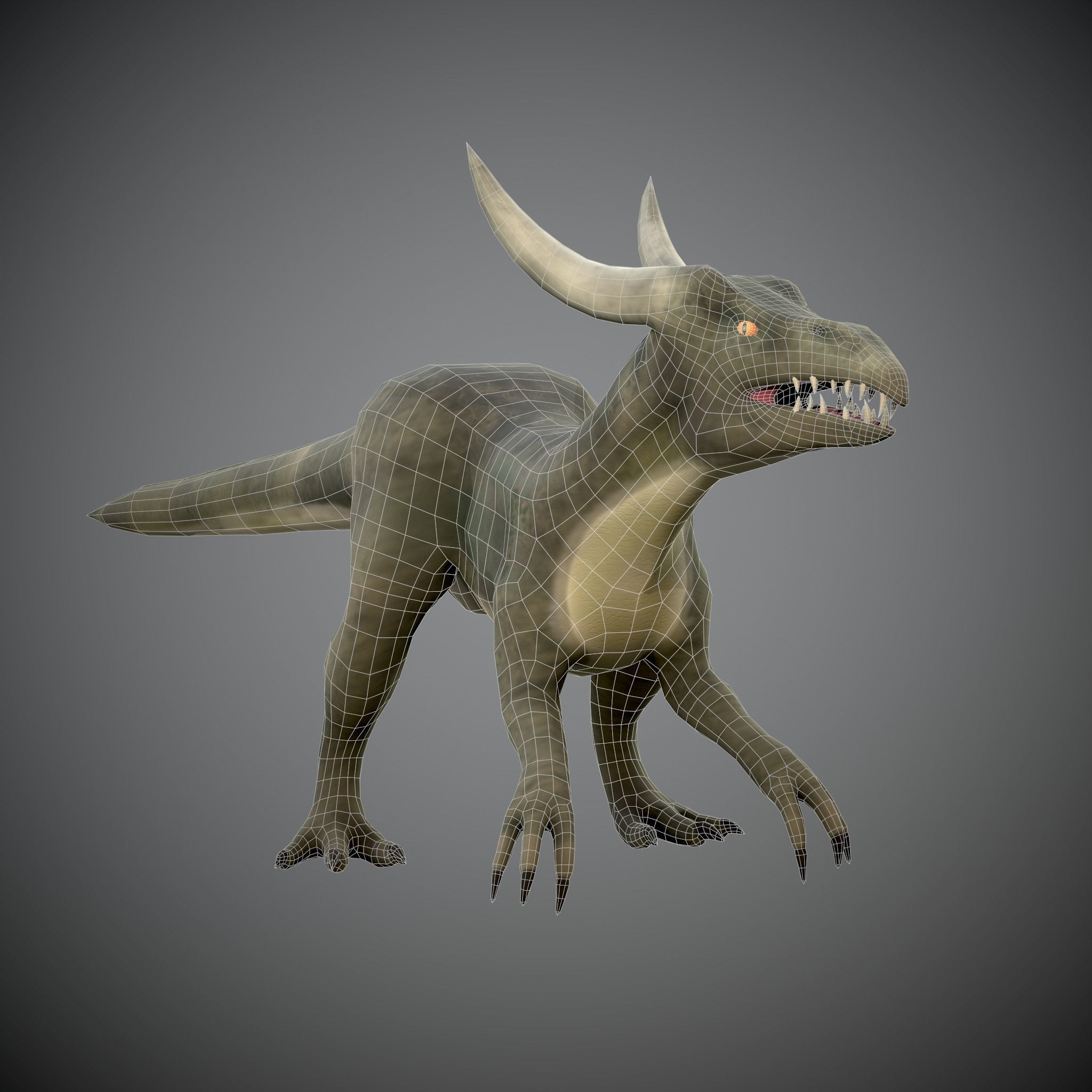 3D model Animated dinosaur in armor VR / AR / low-poly | CGTrader