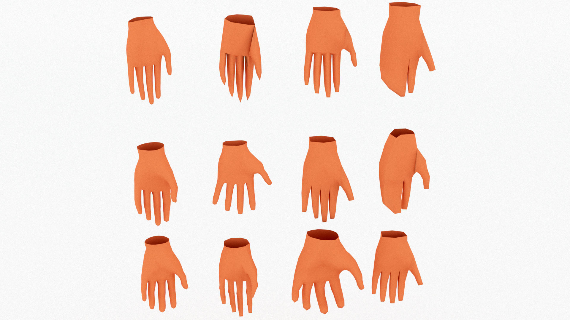 3D model Base Meshes for hand and feet VR / AR / low-poly | CGTrader