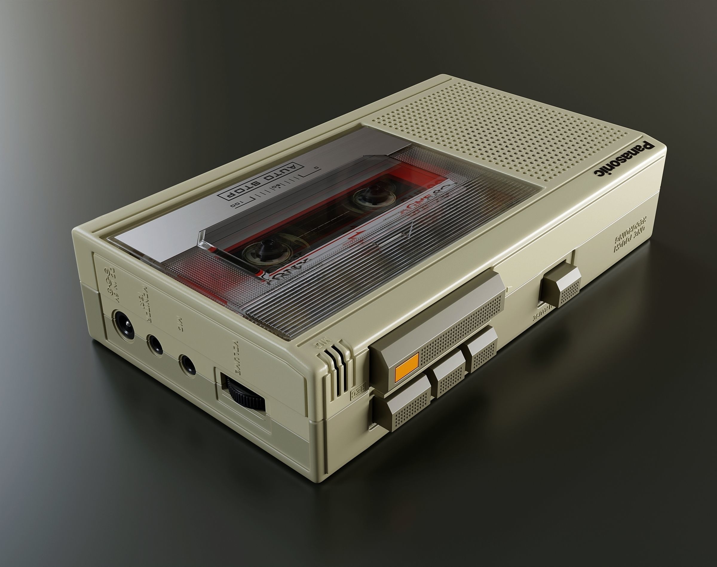 Vintage cassette player Panasonic 3D model | CGTrader