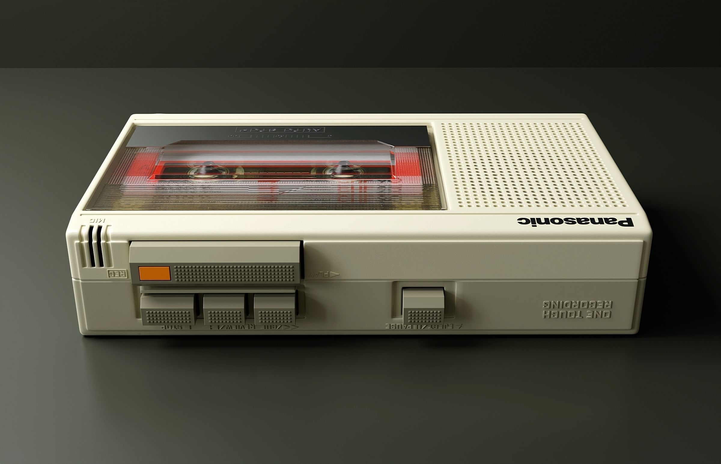 Vintage cassette player Panasonic 3D model | CGTrader