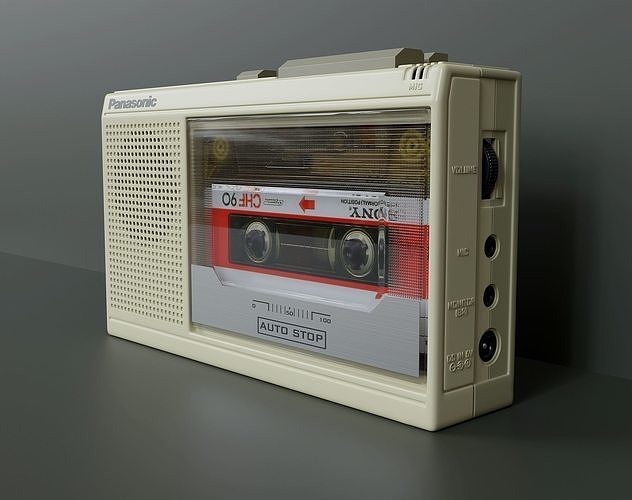 Vintage cassette player Panasonic 3D model | CGTrader