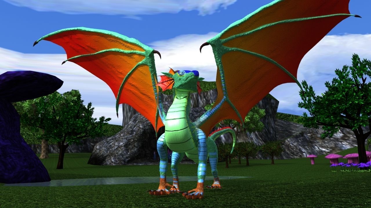 Glory the Rainwing for Maya 3D model rigged | CGTrader