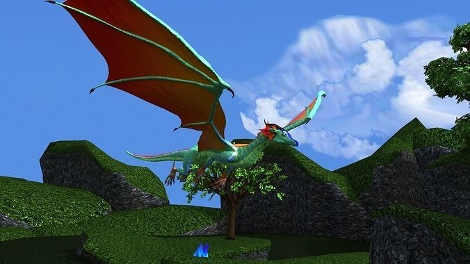 Glory the Rainwing for Maya 3D model rigged | CGTrader