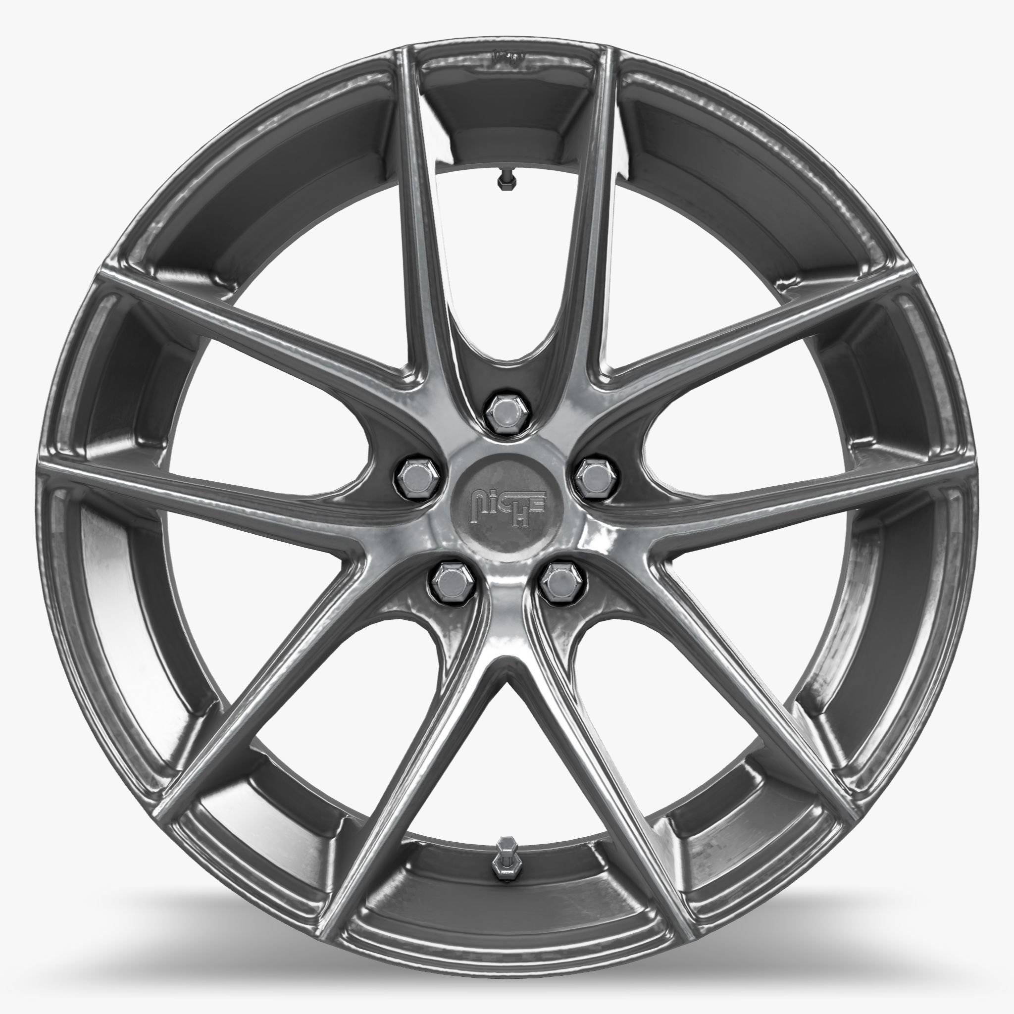 Niche Targa Wheel Offset Silver With Machined Face 3D model | CGTrader