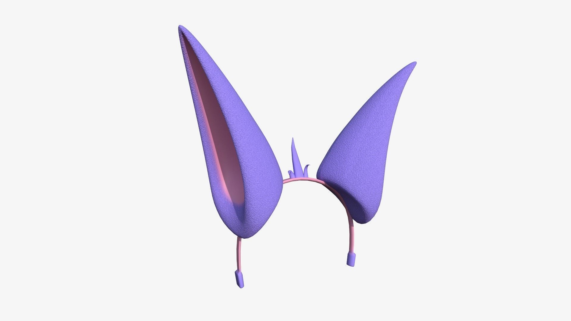 3D model Furry Ears Tiara E08 Purple - Headband Character Design VR ...