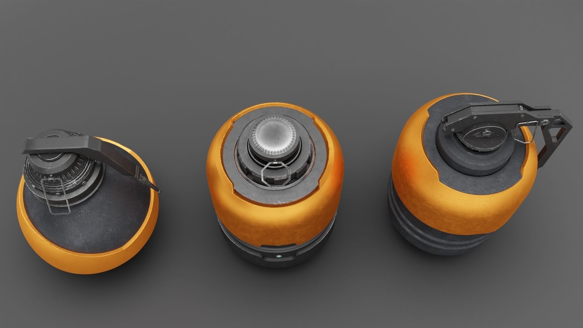 3D model Sci-fi-Grenades VR / AR / low-poly | CGTrader