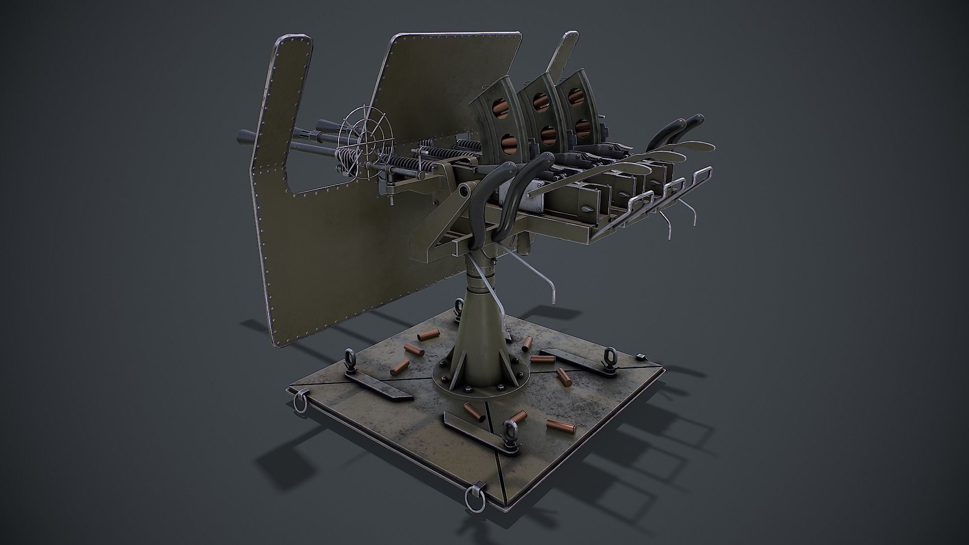 3D model Machine Gun Turret 3D model VR / AR / low-poly | CGTrader