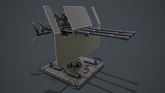 3D model Machine Gun Turret 3D model VR / AR / low-poly | CGTrader
