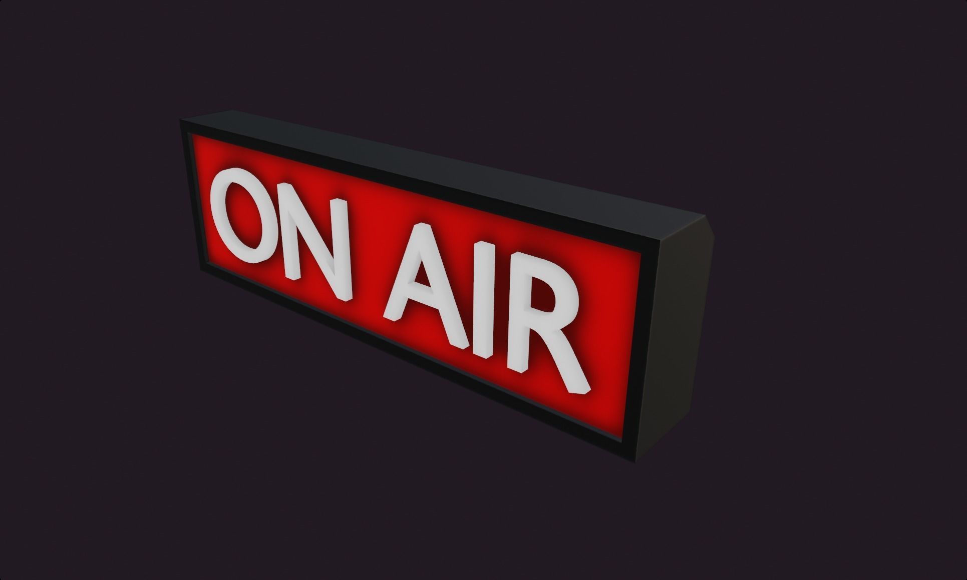 3D model On air lamp sign wall decoration electronic streaming streamer ...