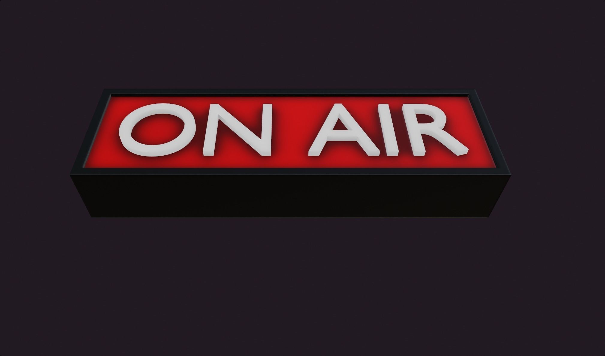 3D model On air lamp sign wall decoration electronic streaming streamer ...