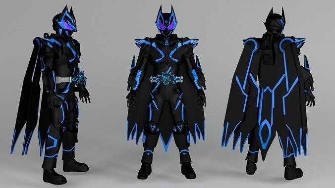 Kamen Rider Cross Geats 3D model rigged | CGTrader