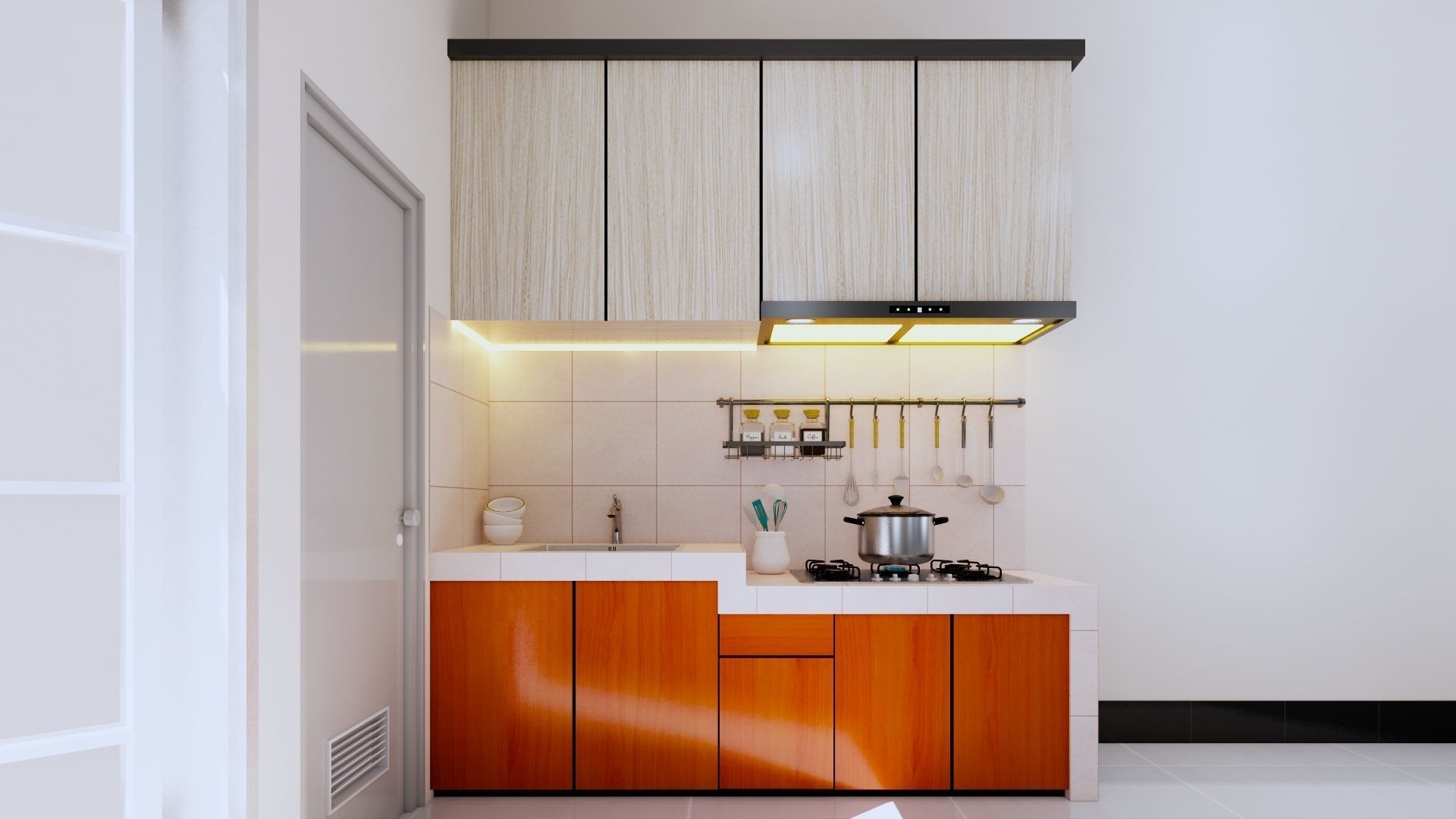 3D model Luxury Modern Simple Kitchen Furniture Interior Design VR / AR ...