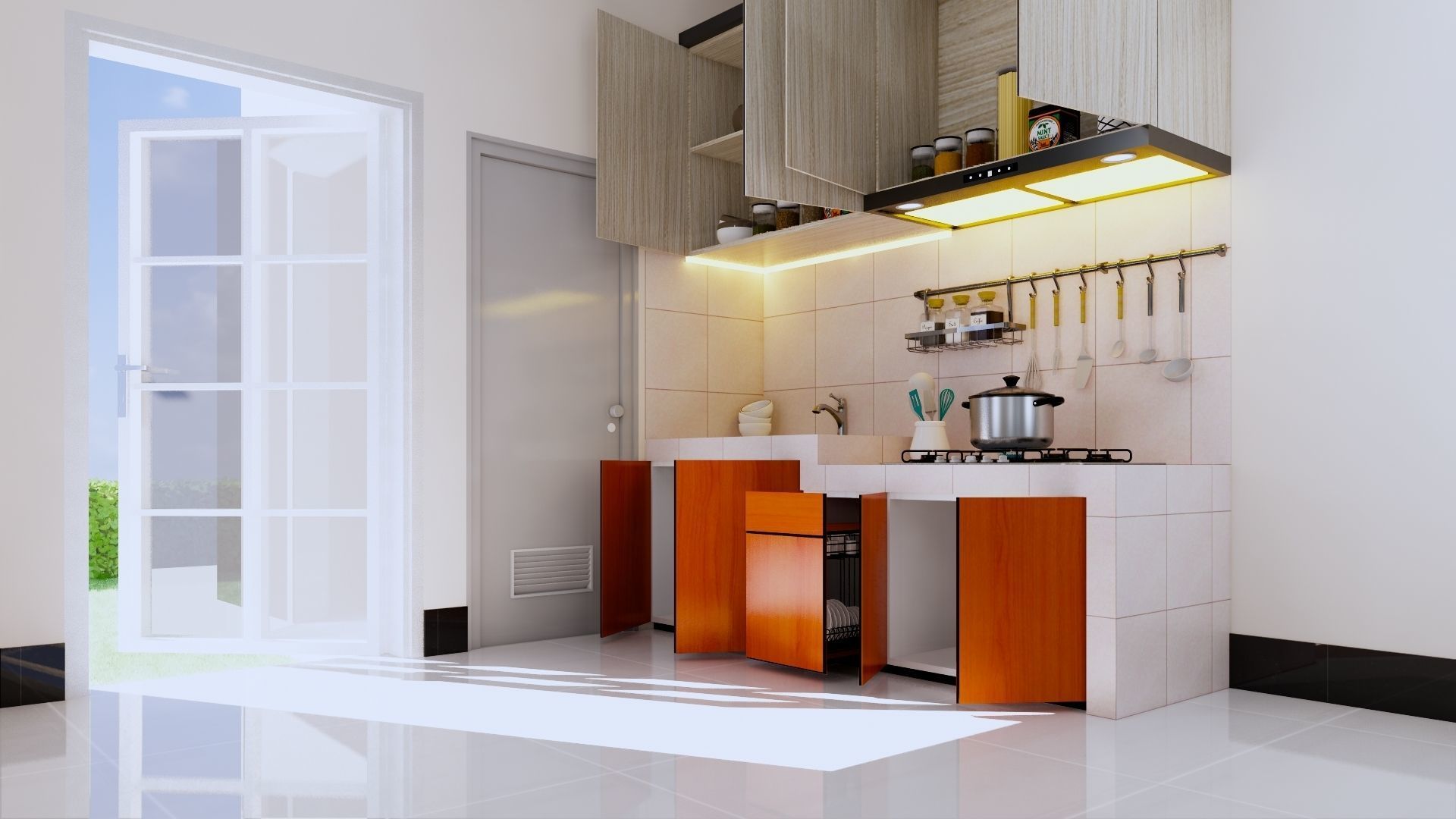 3D model Luxury Modern Simple Kitchen Furniture Interior Design VR / AR ...