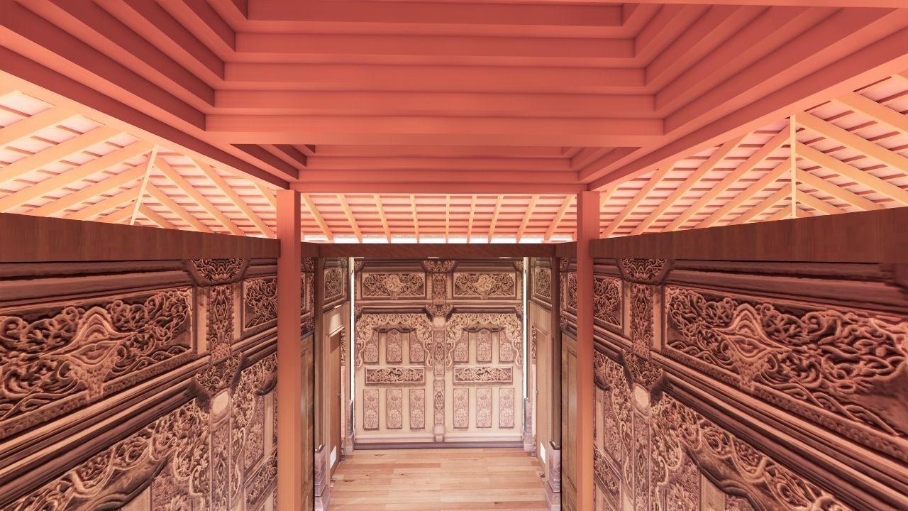 Luxury Wooden Traditional Carving Joglo House Design 2 Floor 3D model ...