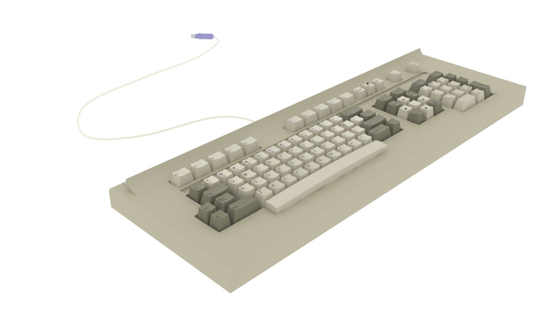 Retro Computer Keyboard 3D model | CGTrader