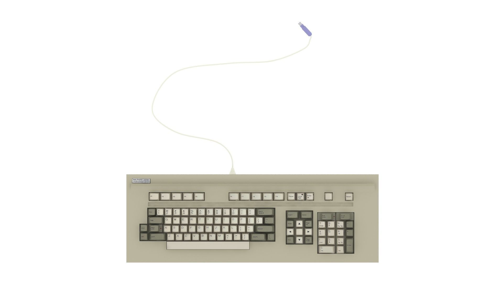Retro Computer Keyboard 3D model | CGTrader