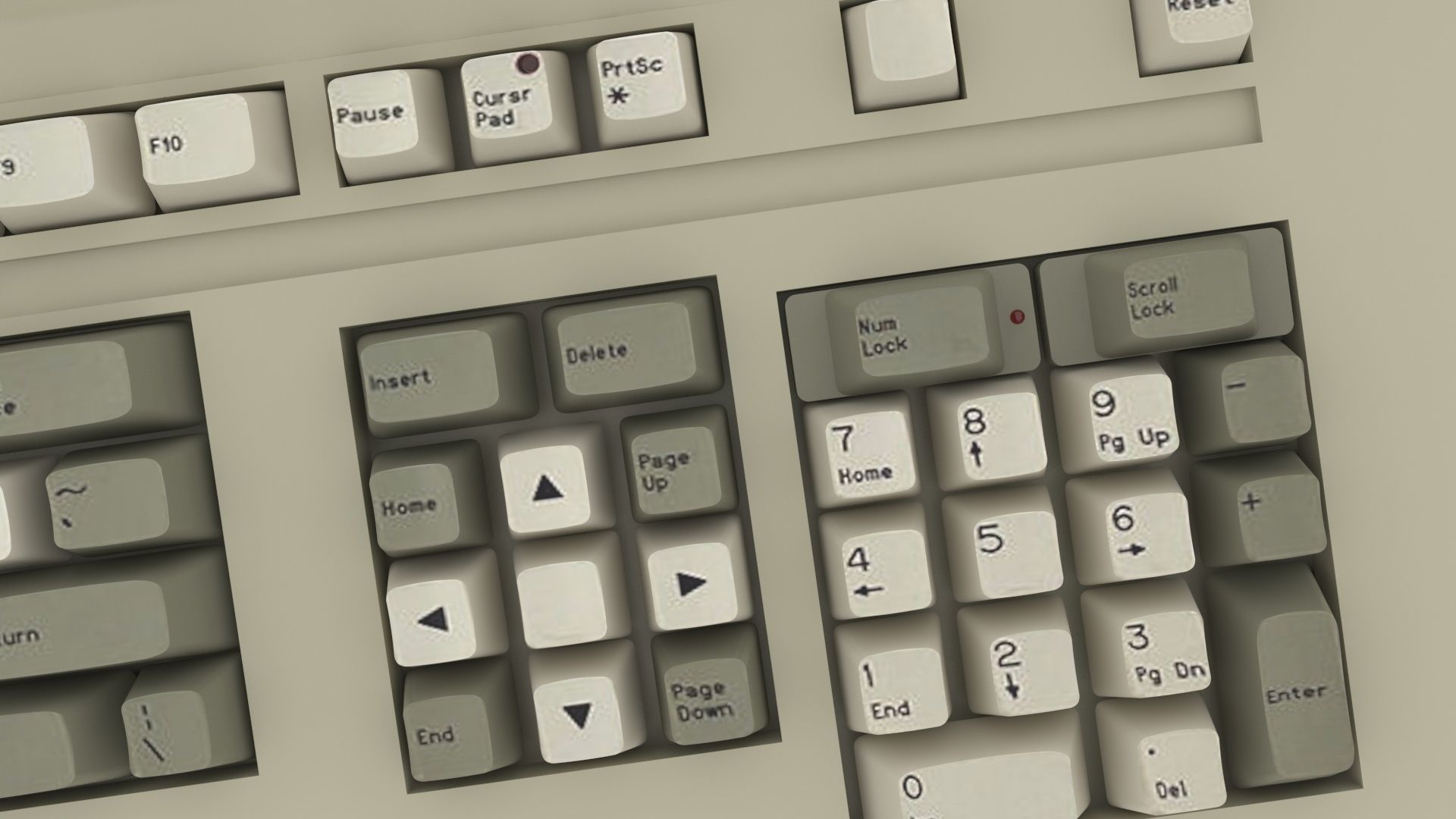 Retro Computer Keyboard 3D model | CGTrader