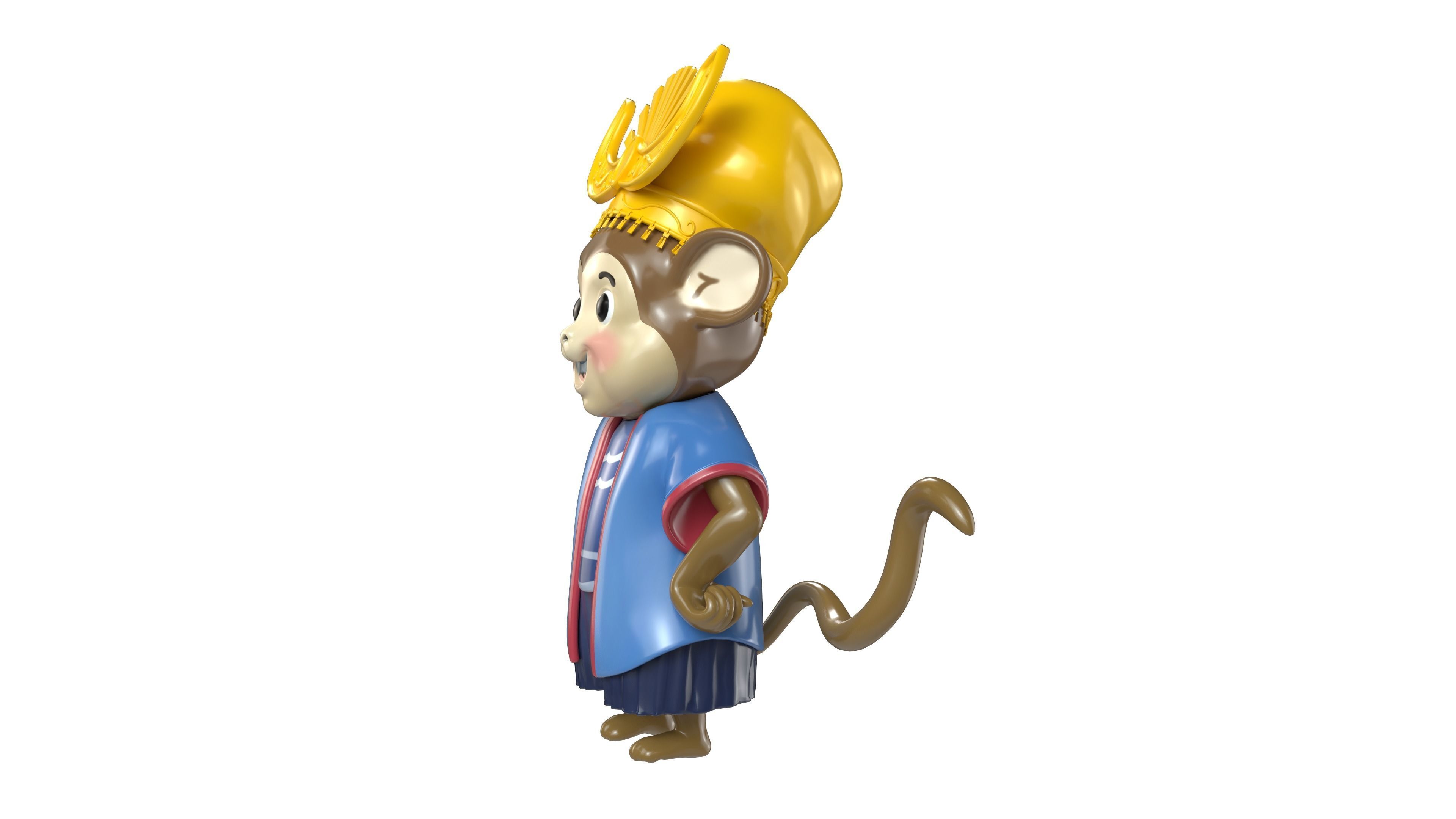 monkey 3D model 3D printable | CGTrader