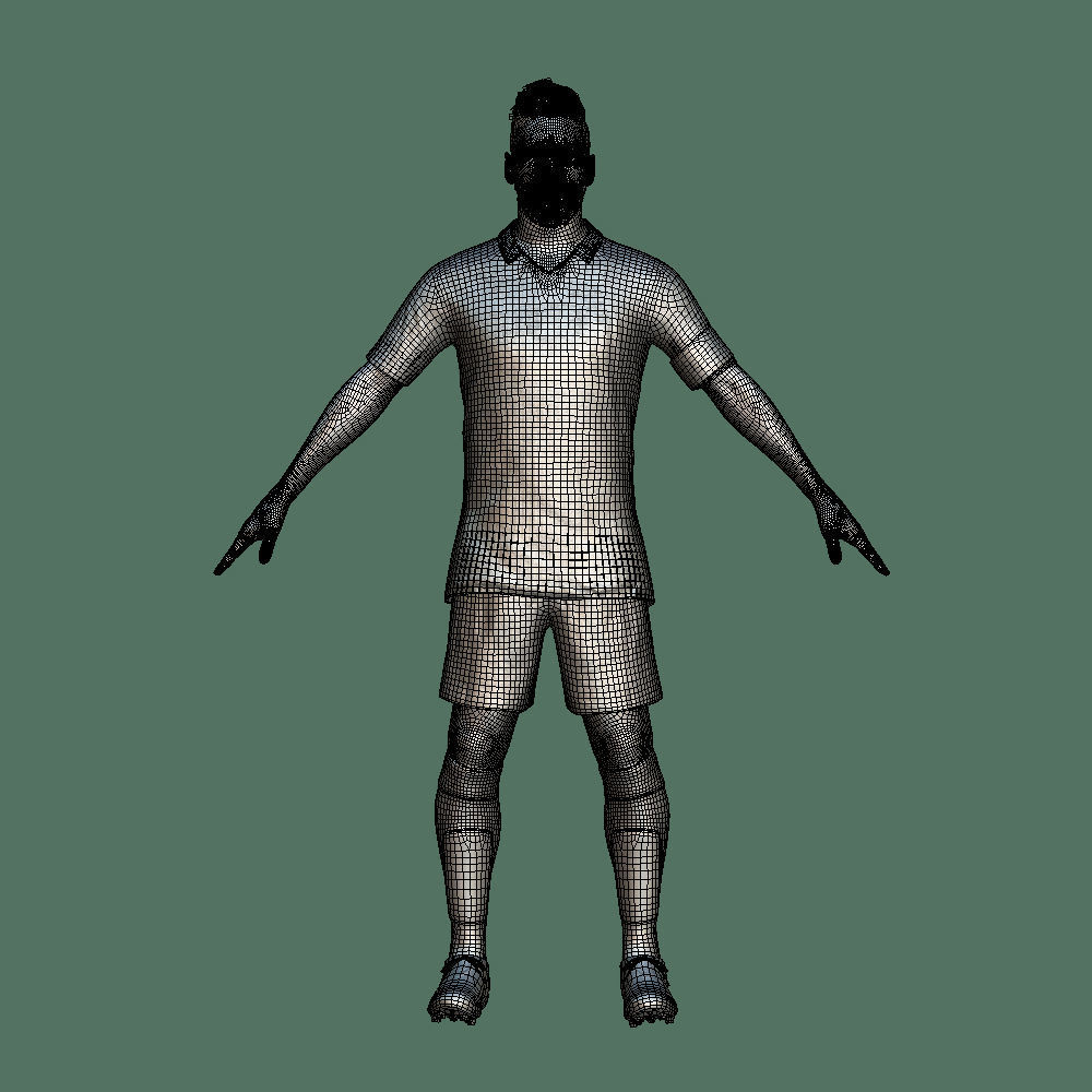 T-Pose rigged Lionel Messi Inter Miami 23-24 3D model animated rigged ...