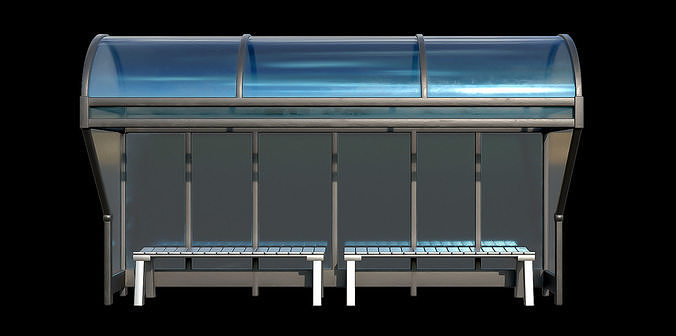 3D model Game Ready Bus Stop 15 VR / AR / low-poly | CGTrader