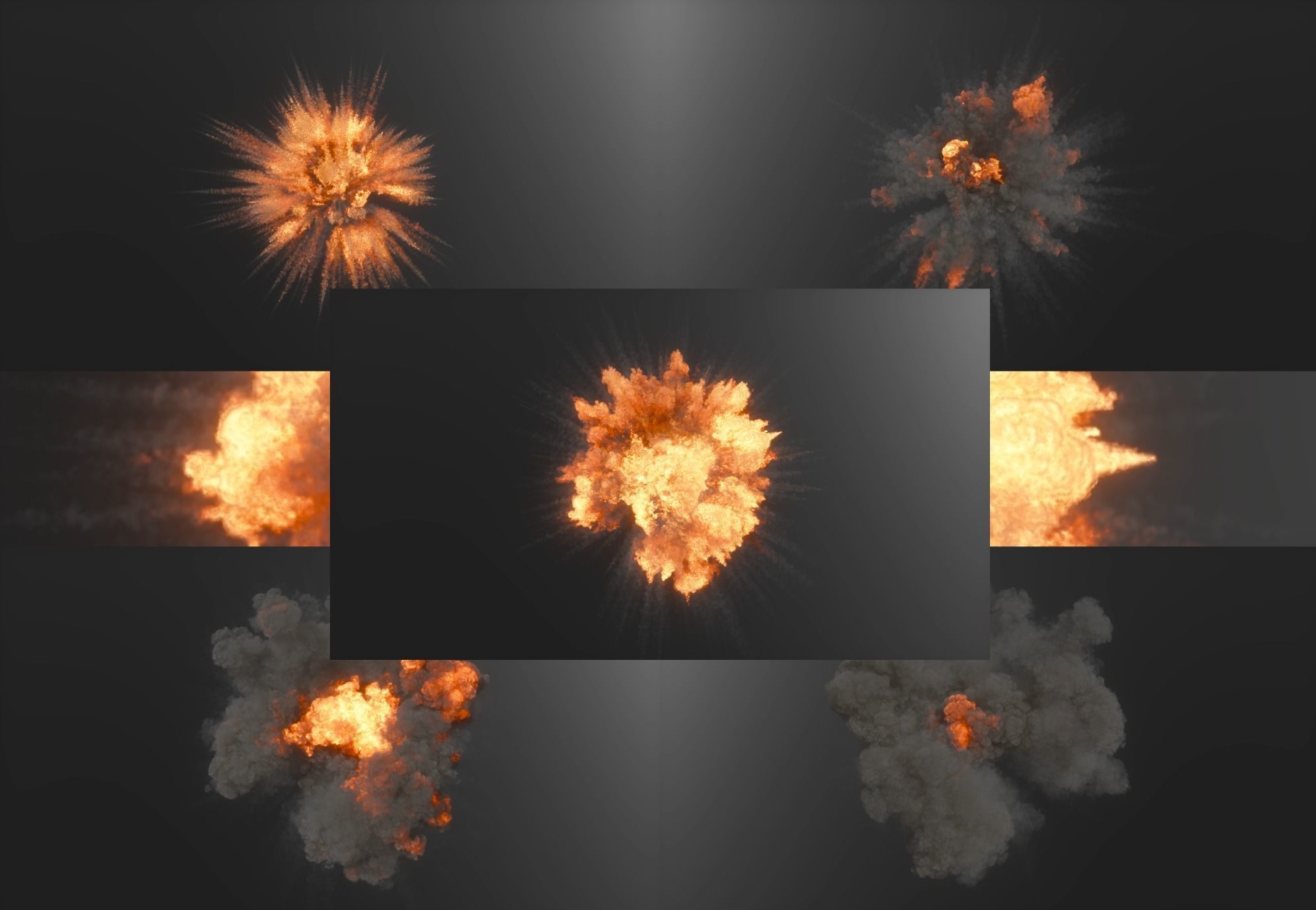 High Resolution Flak Midair Explosion Pack 3D model | CGTrader