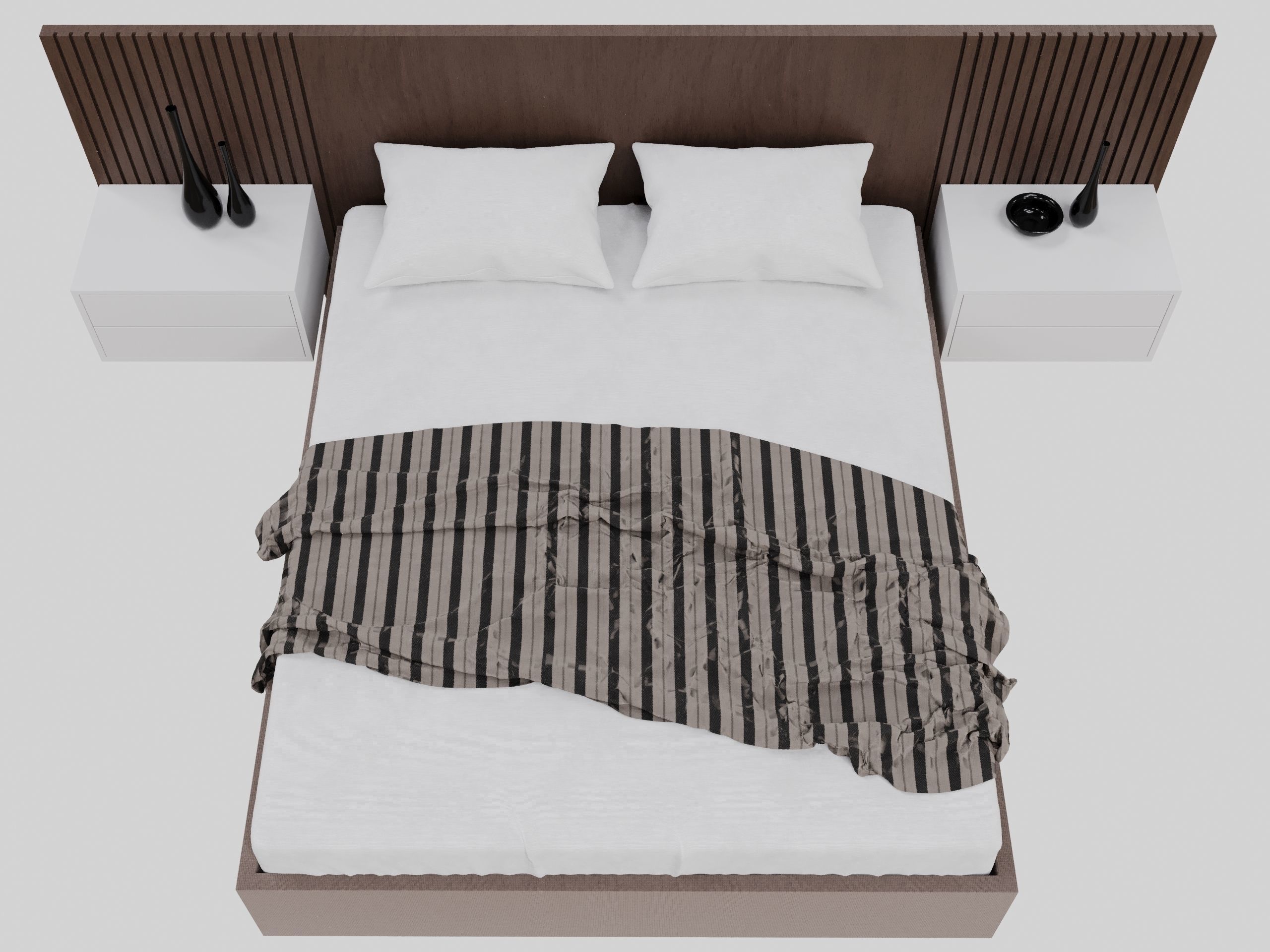 Bed complete free 3D model | CGTrader