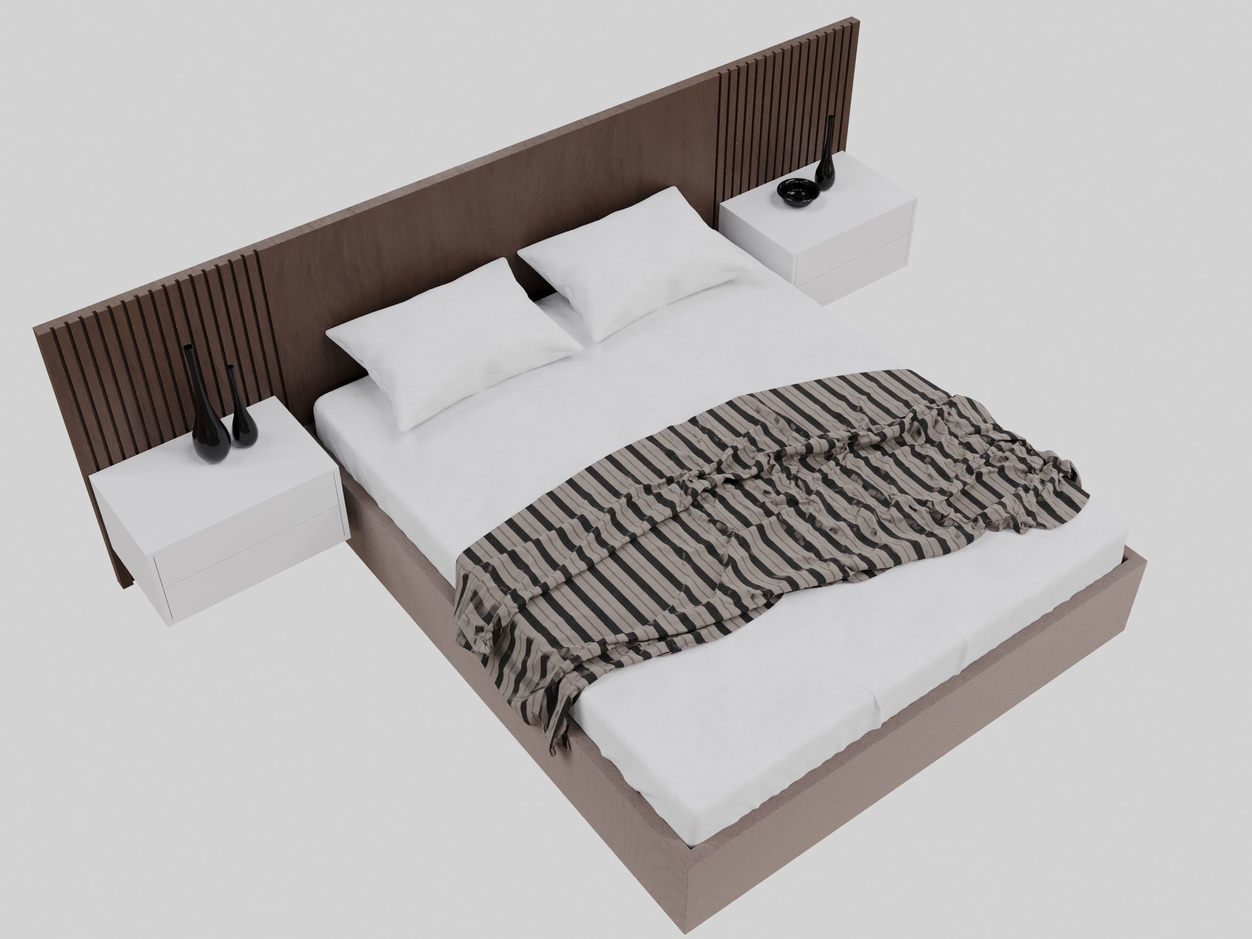 Bed complete free 3D model | CGTrader