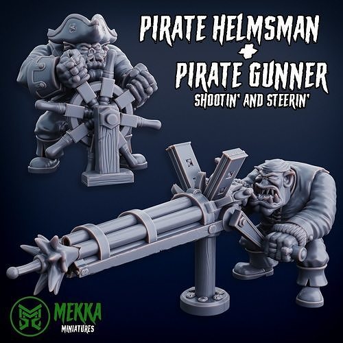 Pirate Orc Driver and Gunner 3D model 3D printable | CGTrader