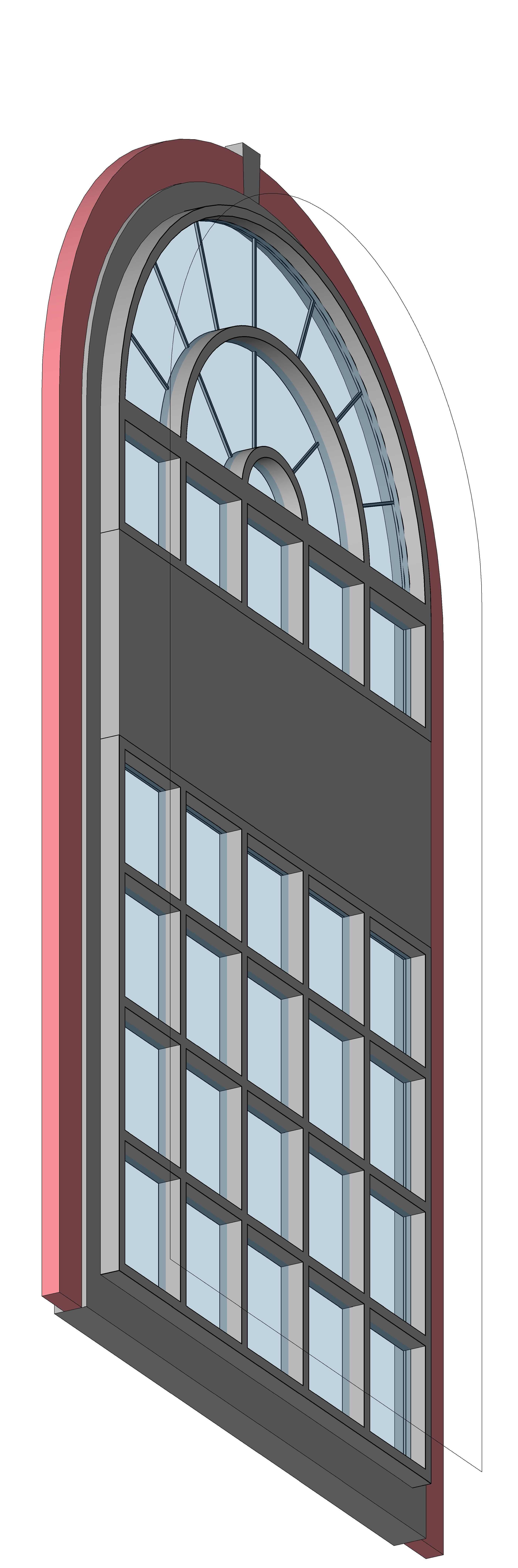 Aluminum Arched Window 3D model | CGTrader