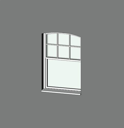 Sash window with curved head 3D model | CGTrader