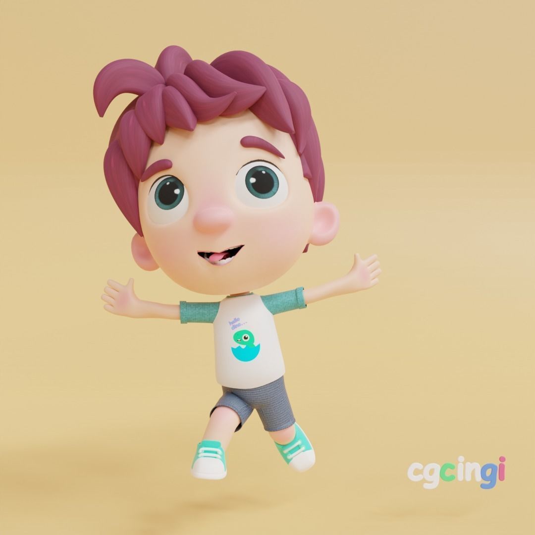 Cartoon Boy Rigged 3D model 3D model animated rigged | CGTrader