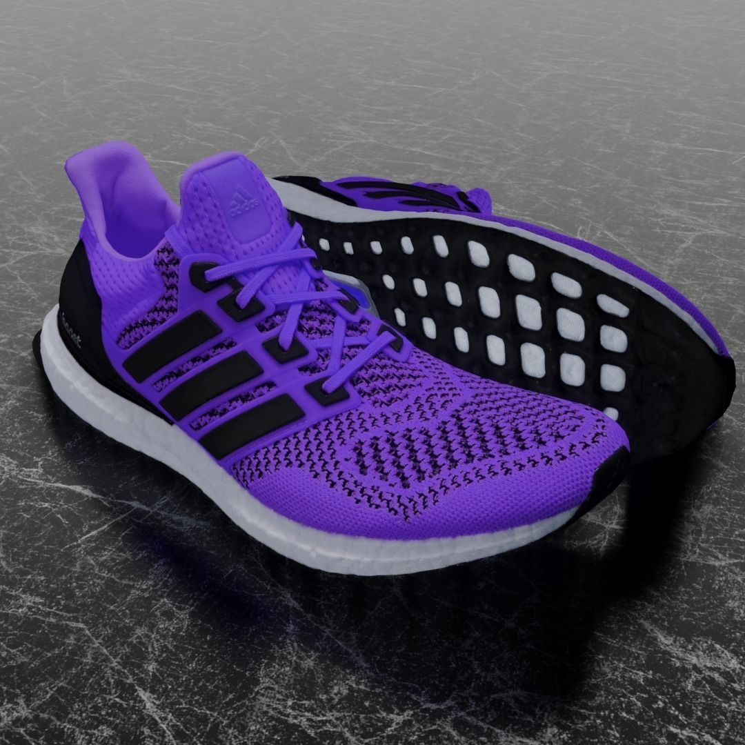 3D model ADIDAS 3D SHOES - BLUE - ULTRABOOST VR / AR / low-poly | CGTrader