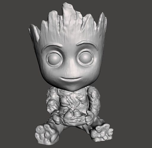 baby groot sitting 3D model 3D printable | CGTrader