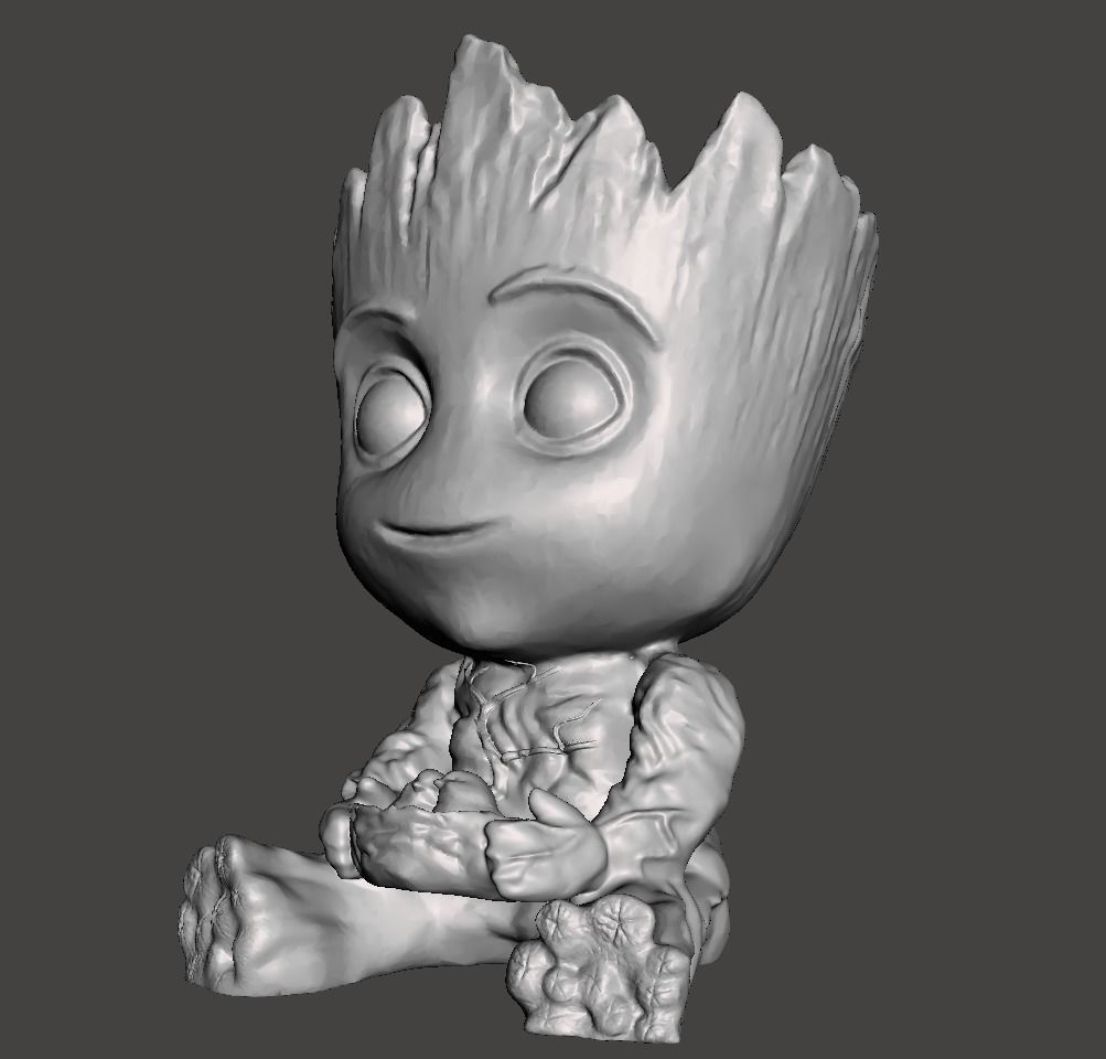 baby groot sitting 3D model 3D printable | CGTrader