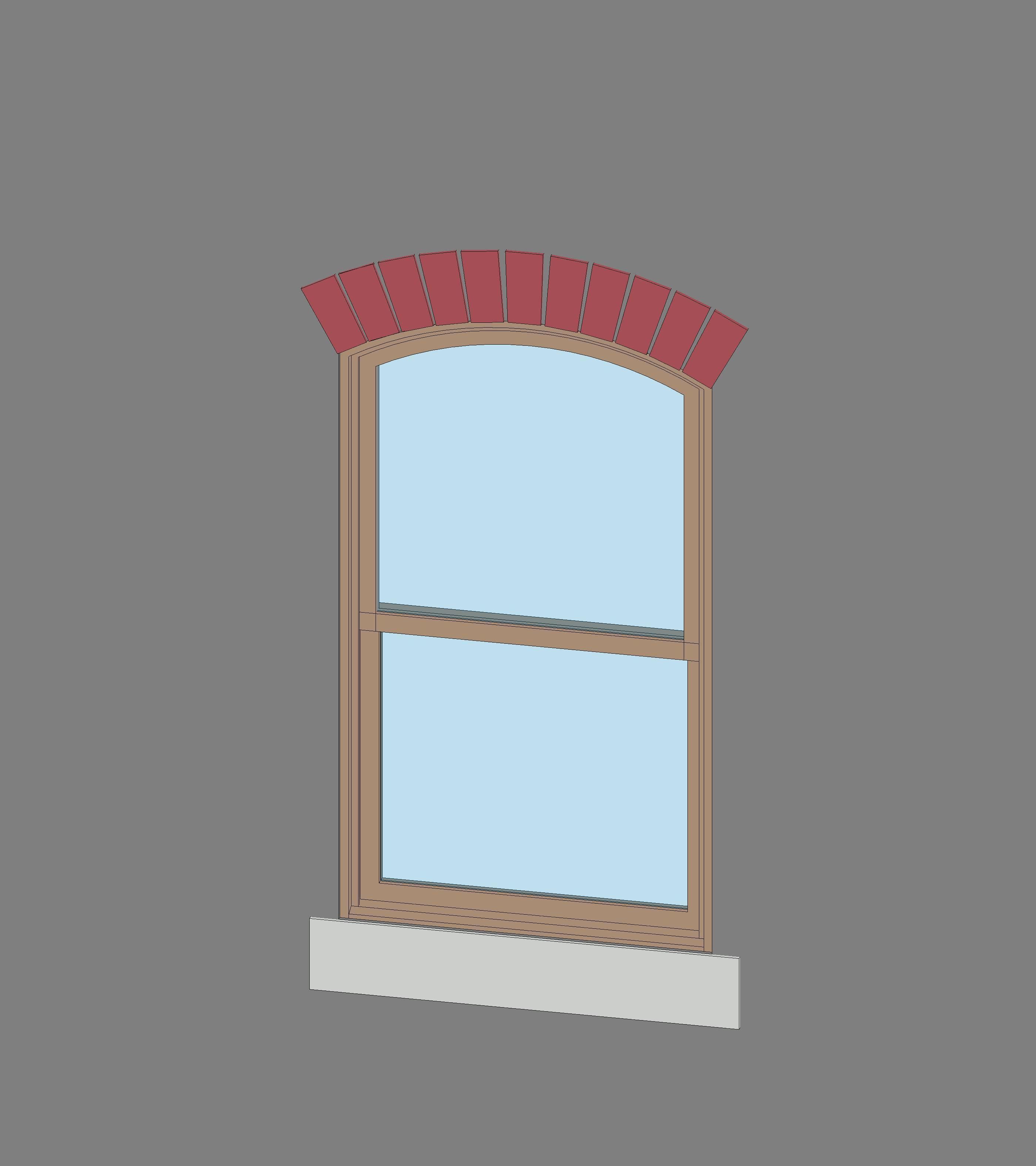 Brick header window 3D model | CGTrader