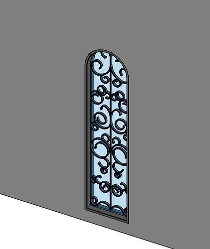 Decoritive Fixed Window 3D model | CGTrader
