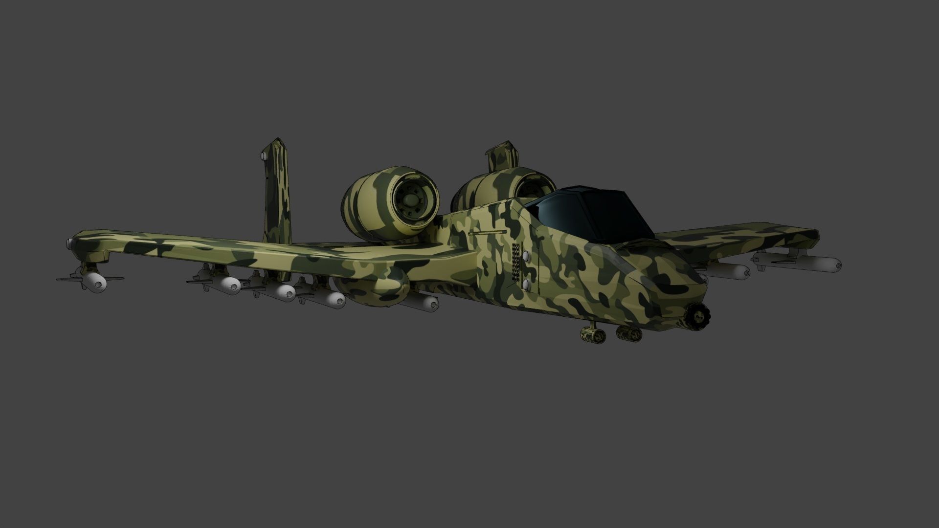 A10 thunderbolt - 3d modell -fbx format free free VR / AR / low-poly 3D ...