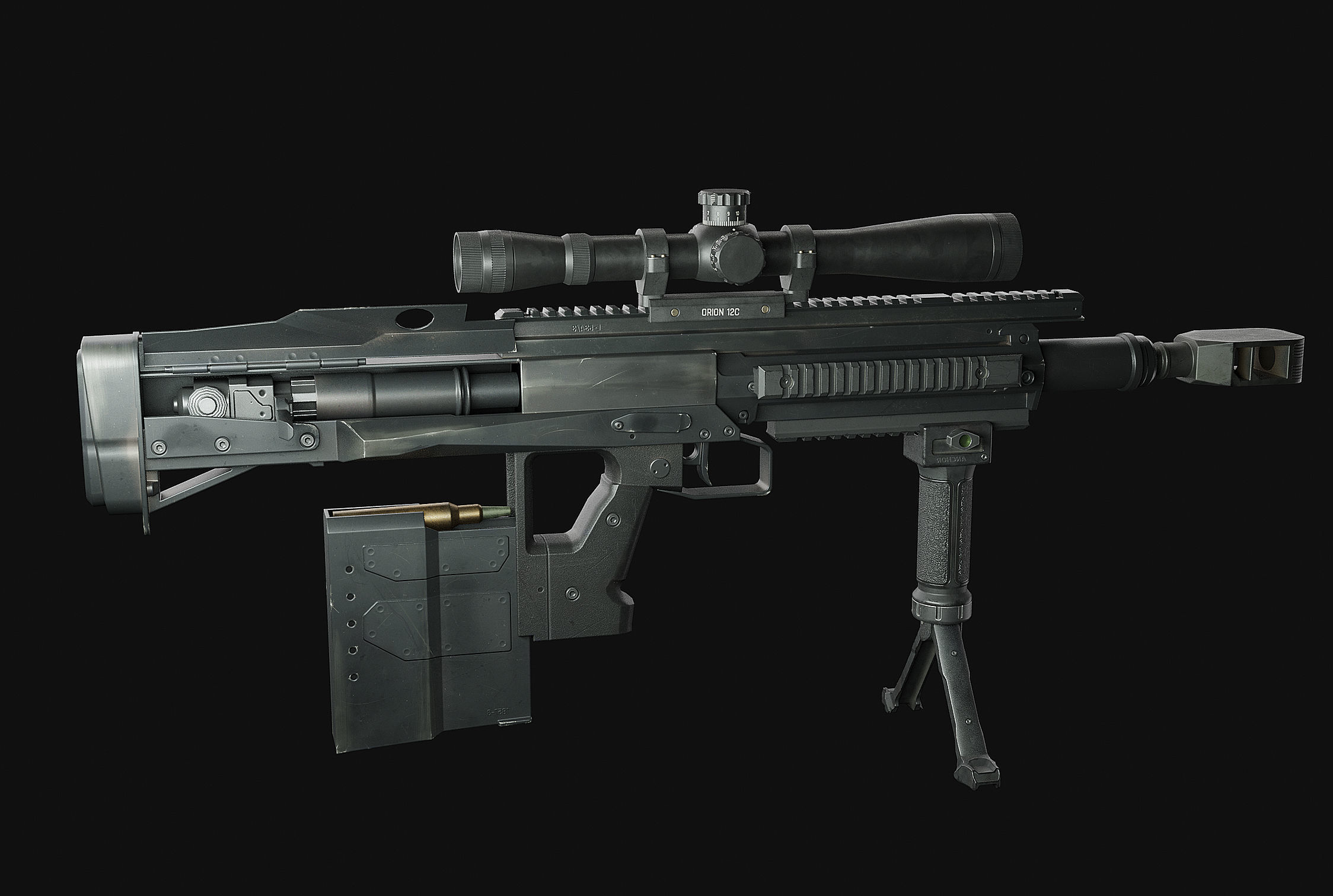 3D model weapon - GM6 Lynx - BMG sniper rifle VR / AR / low-poly | CGTrader