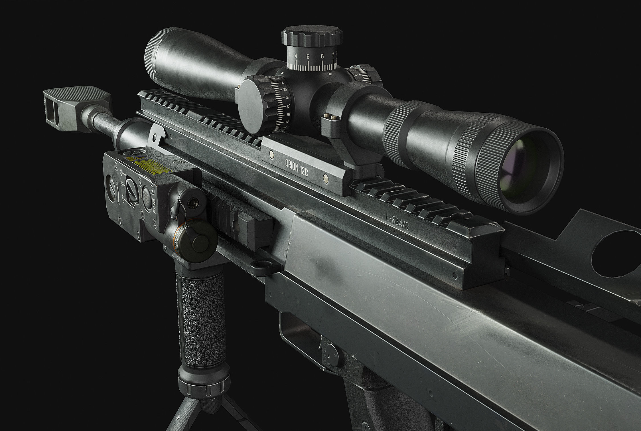 3D model weapon - GM6 Lynx - BMG sniper rifle VR / AR / low-poly | CGTrader