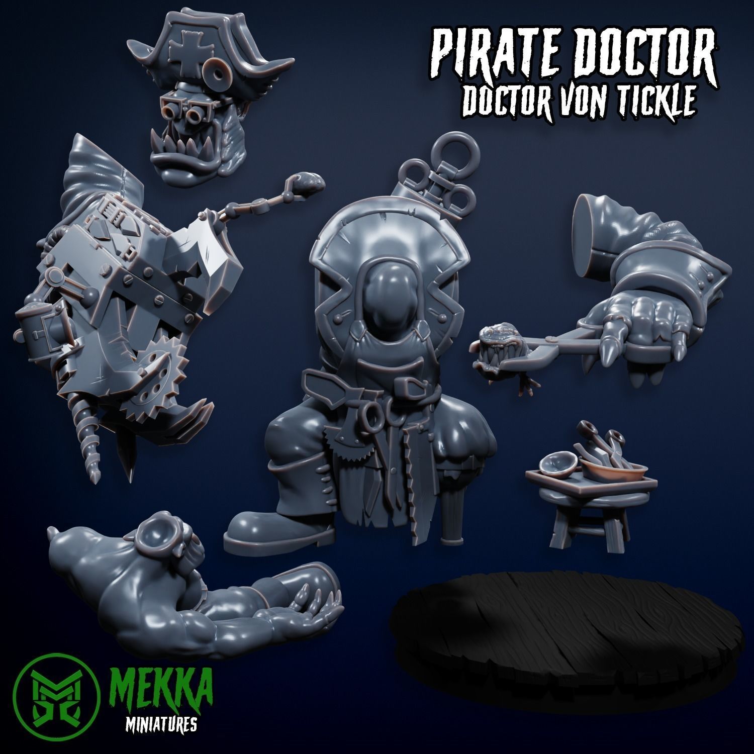 Pirate Orc Doctor 3D model 3D printable | CGTrader