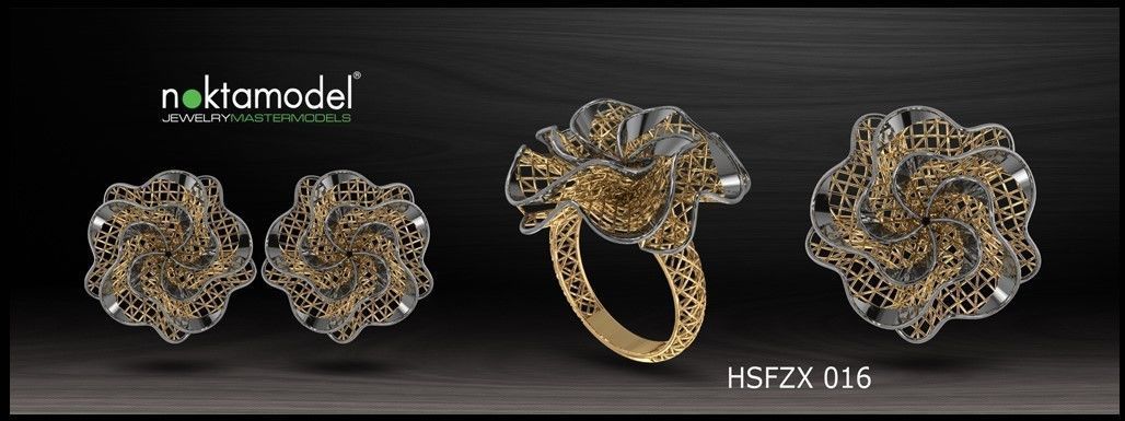 60 Half sets of Floral turkish model for ring 3D Model Collection 3D ...